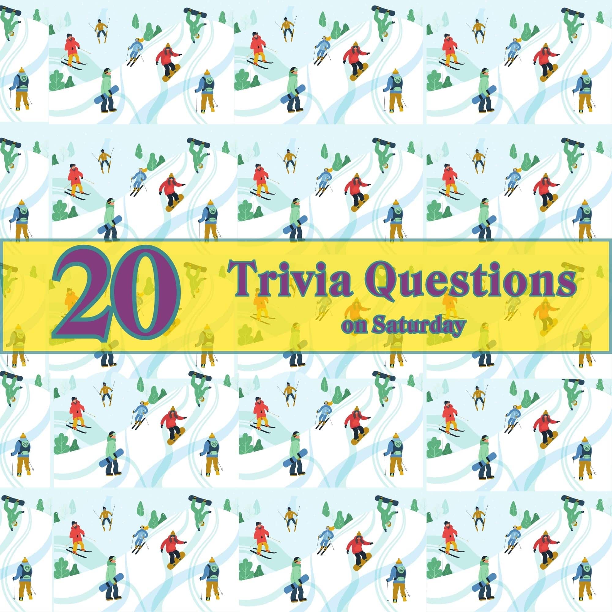 20 trivia questions on Saturday: Are the answers a piece of cake?